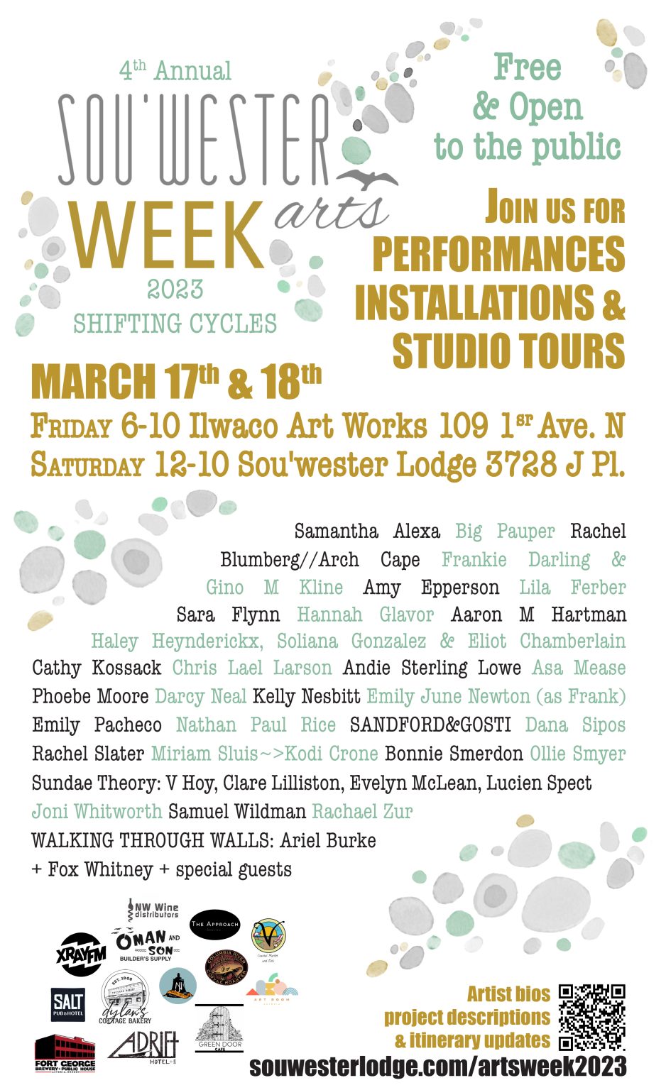 Arts Week 2023 Flyer - Sou'wester Lodge